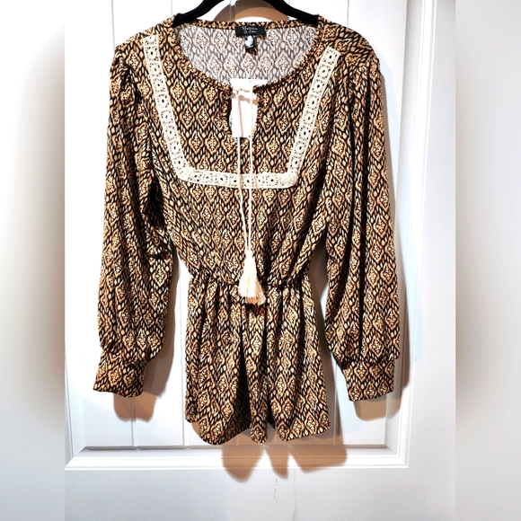 Mackenzie & James | Tops | Nwt Mackenzie James Medium Tanblackbeige ...